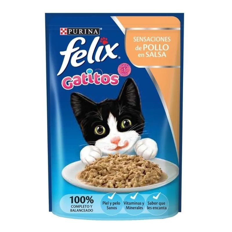 Felix Pouch Gatitos Con Pollo 85 Gr 15 Unidades | Veterinaria Juncal